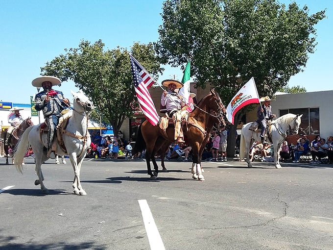 Parades in small-town California &ndash; where horses have right of way and patriotism comes with excellent hat game.