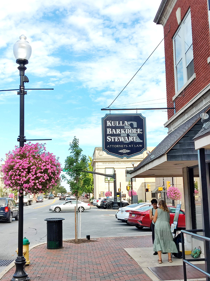 Those hanging flower baskets add a perfect pop of color to Waynesboro's downtown, where brick sidewalks invite leisurely strolls and spontaneous conversations.