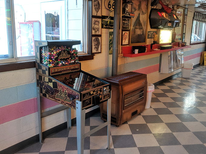 Vintage pinball provides that satisfying ka-ching soundtrack while you wait for showtime.