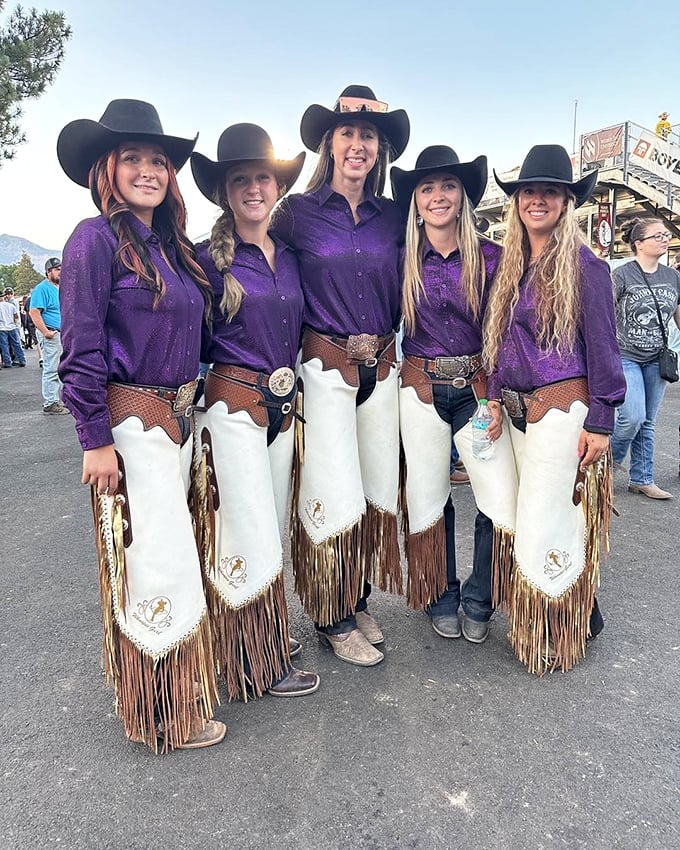 Ogden's Pioneer Days brings out the purple-clad cowgirl spirit! These matching outfits and fringe chaps showcase the Western heritage that makes Utah celebrations uniquely charming.