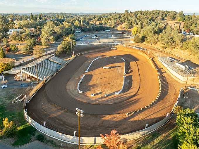 The Placerville Speedway dirt track &ndash; where Saturday night excitement doesn't require big city prices. Retirement entertainment with horsepower that'll dust your dentures!