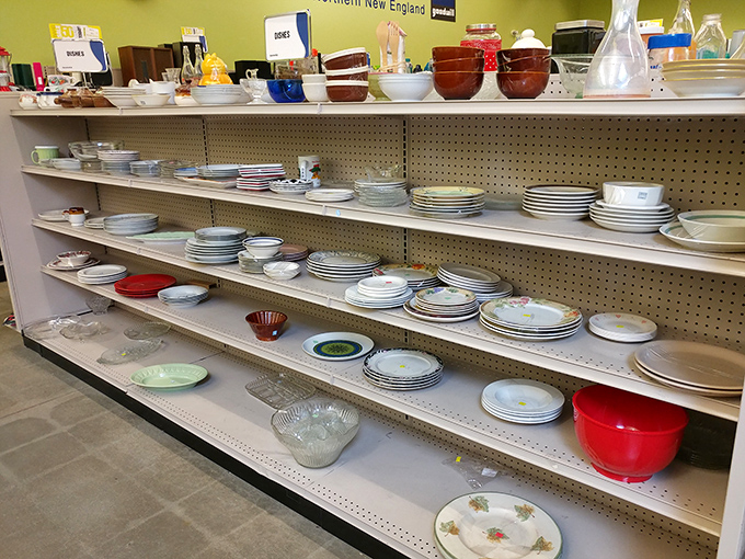 Dish department dreams come true for mismatched collection enthusiasts and those seeking that one perfect serving platter for Thanksgiving cranberry sauce.