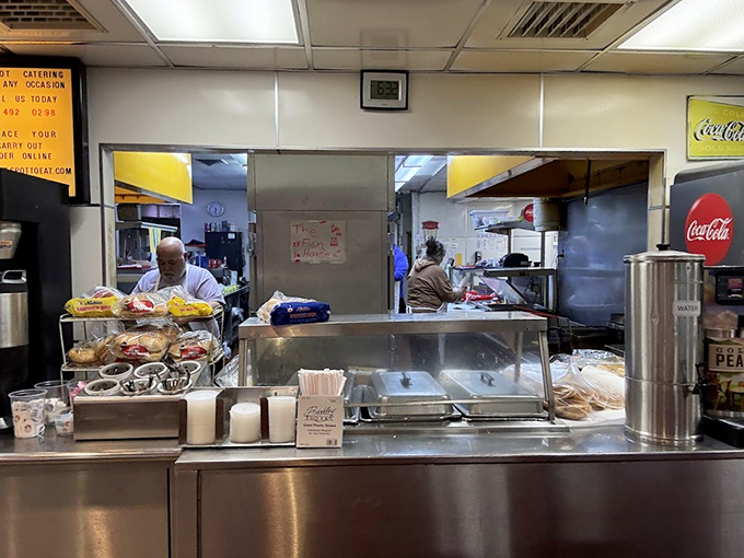 The kitchen &ndash; where the magic happens without smoke and mirrors, just decades of know-how and a well-seasoned grill.