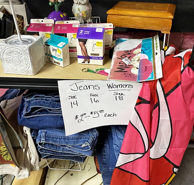 Bargain alert! Those jeans priced at $2-$5 prove that inflation hasn't hit every corner of American commerce. 