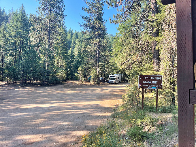 The nearby camping area offers a front-row seat to nature's greatest hits album, with Faery Falls as the chart-topping single.