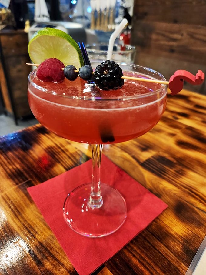 Not your grandmother's cocktail&mdash;unless she was incredibly cool. Fresh berries and lime bring this vibrant drink to life with every sip.