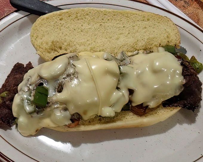 The ribeye sandwich doesn't whisper its presence&mdash;it announces itself with melted cheese and tender meat on a pillowy bun.