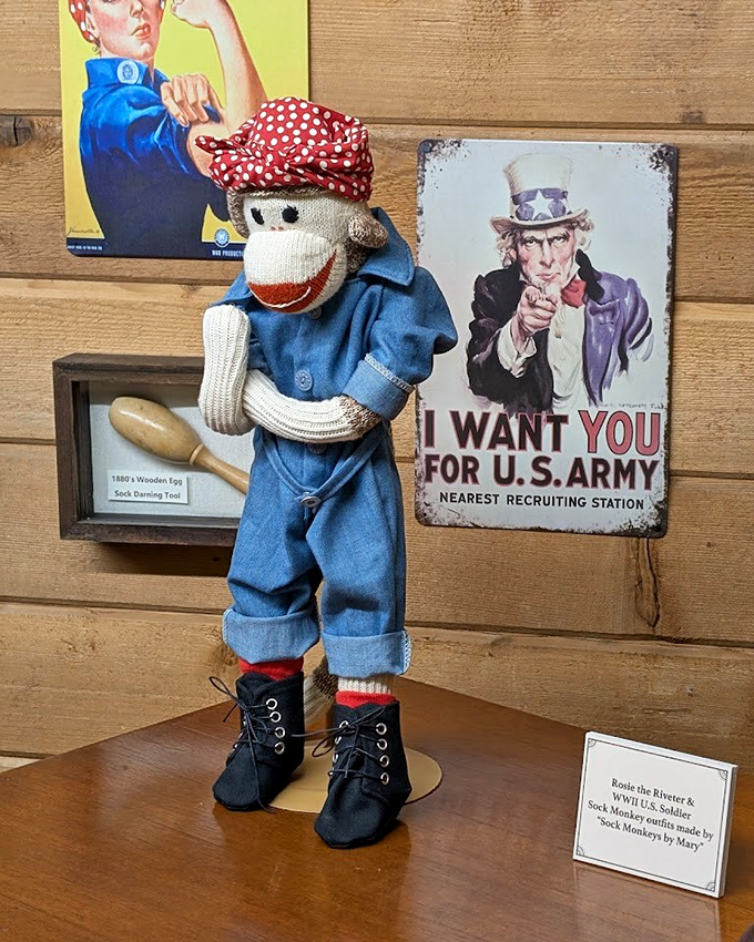 Rosie the Riveter gets the sock treatment! "We Can Do It" takes on new meaning when you're crafted from a single sock.