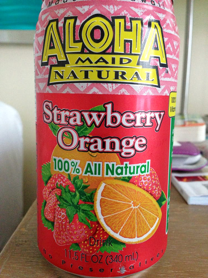The Strawberry Orange Aloha Maid might be the unofficial state beverage of Hawaii. Sweet, tangy, and somehow the perfect match for seafood.