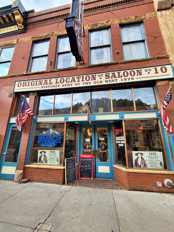 Saloon No. 10, where Wild Bill Hickok played his final hand. The original poker face met his match in this legendary establishment.