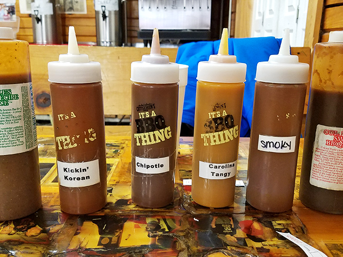 "It's a THING" indeed&mdash;Poole's sauce lineup ranges from Carolina Tangy to Kickin' Korean, proving barbecue knows no geographical boundaries.