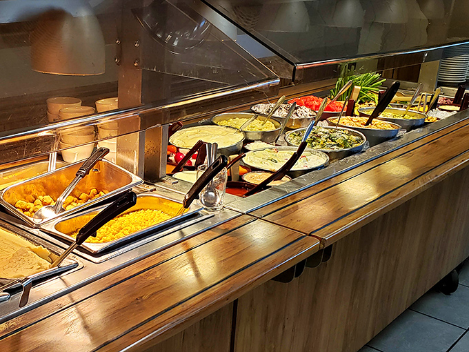 The buffet line: where decision-making becomes an Olympic sport and "I'll just have a little of everything" is everyone's strategy.