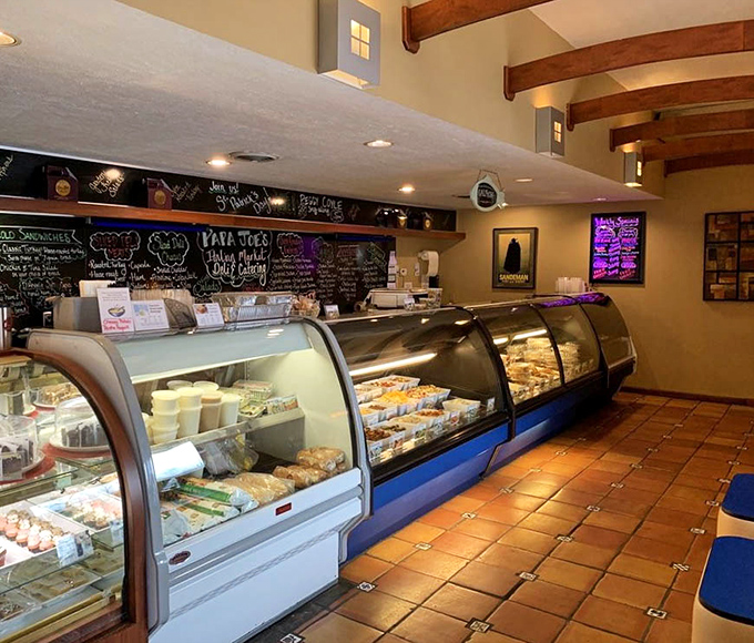 The market counter showcases treasures to take home, because the only thing better than eating Italian food is having more for tomorrow.