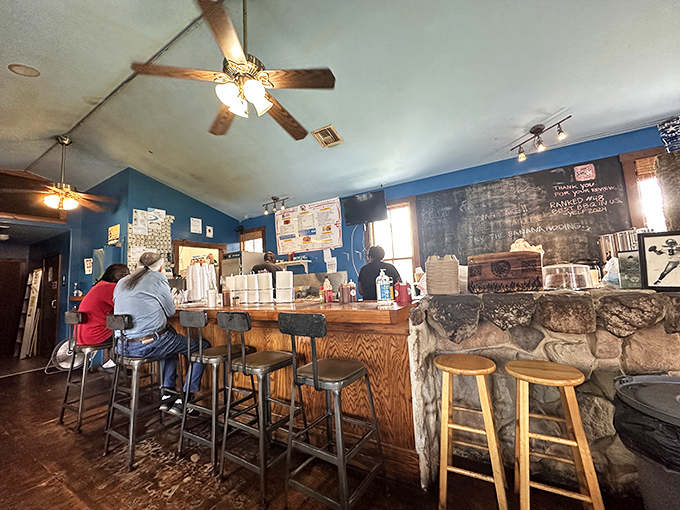 That wooden counter has heard more food declarations of love than a romance novel. The patina comes from years of satisfied elbows.