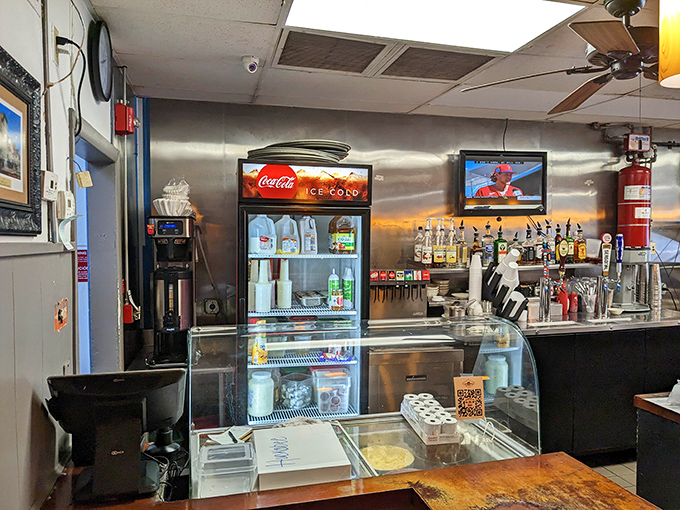 Behind every great diner is an efficient service area where coffee flows as freely as the conversation among regulars.