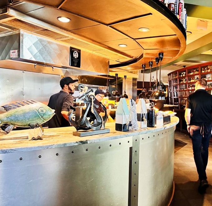 That service counter gleams with possibility, where orders transform into the fried seafood dreams that fuel return visits from across Florida.