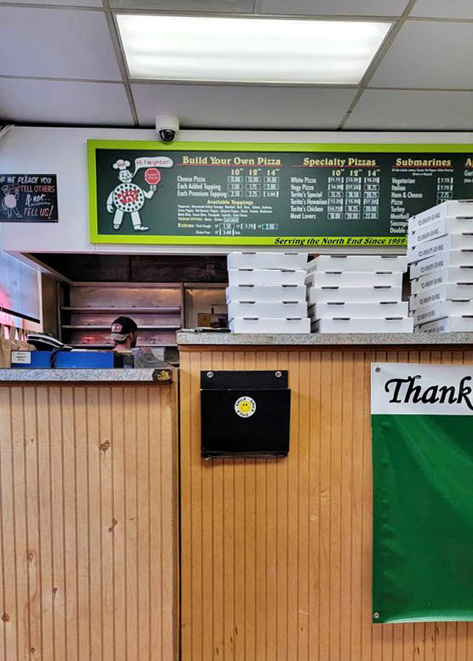 Behind this humble wooden counter, pizza magic has been happening for generations. Some things in life shouldn't be complicated.