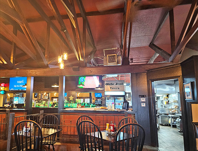 The bar's wooden warmth beckons like an old friend who always knows exactly what you need.