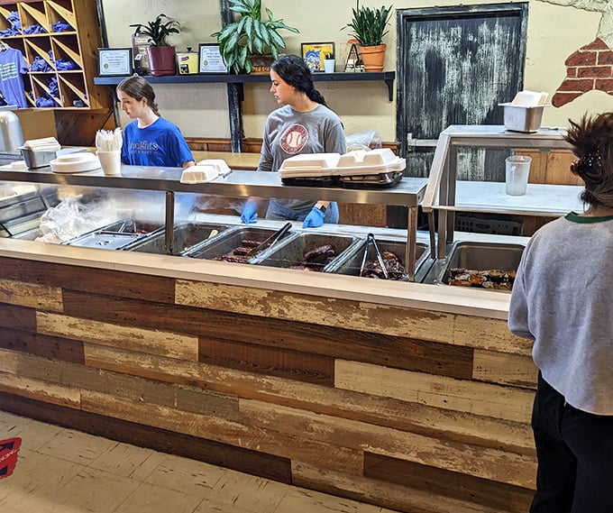 Where the magic happens&mdash;a service counter that's seen more delicious meals than most food critics have in their entire careers.
