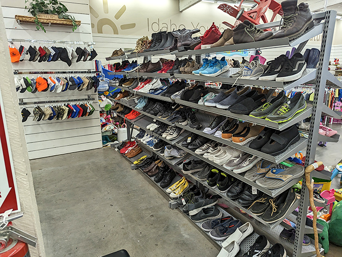 Shoes, shoes, and more shoes&mdash;arranged with surprising precision. Your next favorite pair of kicks is waiting somewhere in this footwear forest.