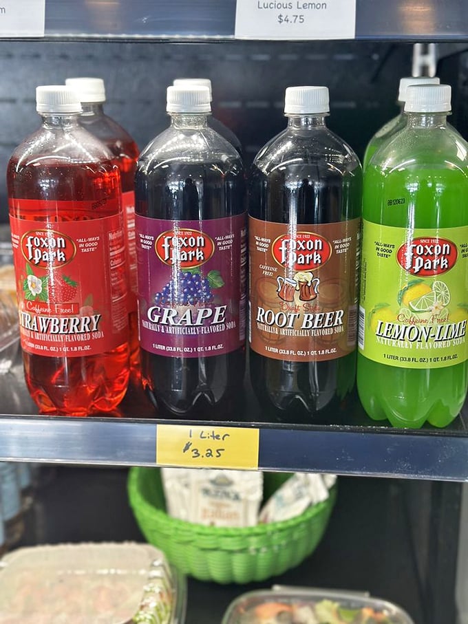 Even the beverages at D'Amato's bring nostalgic joy&mdash;Foxon Park sodas line up like colorful soldiers ready to battle your thirst with New England pride.