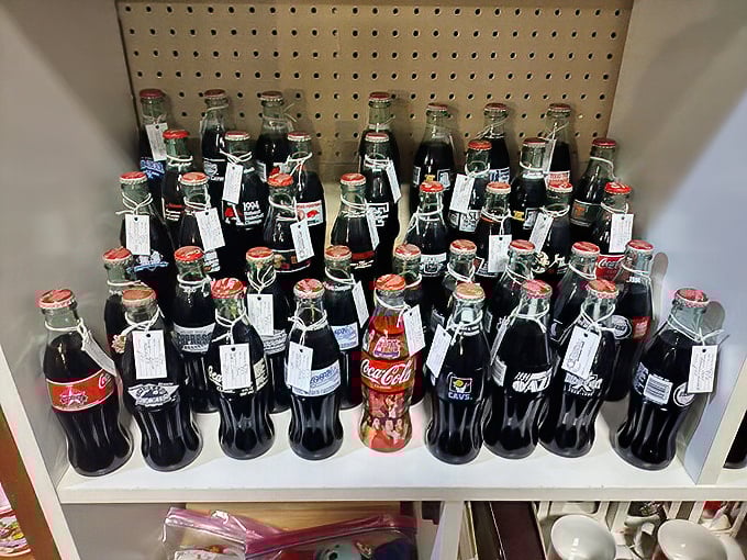 Coca-Cola's evolution in glass&mdash;from medicinal tonic to American icon. This fizzy time capsule represents more cultural history than most museum exhibits.