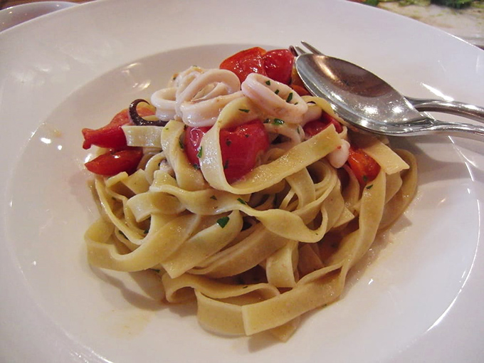 Pasta ribbons dancing with tomatoes&mdash;so simple yet so sophisticated, like Audrey Hepburn in culinary form.