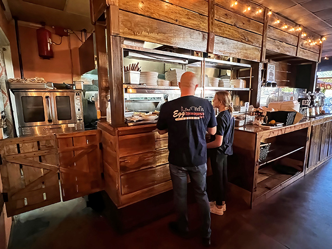 Where breakfast magic happens &ndash; the kitchen staff orchestrating the morning symphony of sizzles and aromas that wake up your senses.