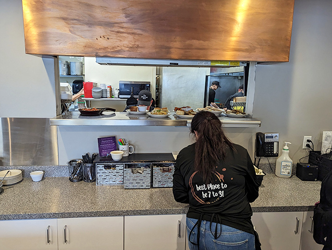 Where breakfast magic happens! The open kitchen concept lets you witness the choreography of skilled cooks turning simple ingredients into morning masterpieces.