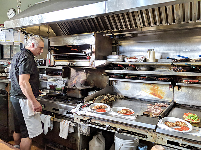 Where the magic happens: a well-choreographed kitchen dance that transforms simple ingredients into plates of morning happiness.