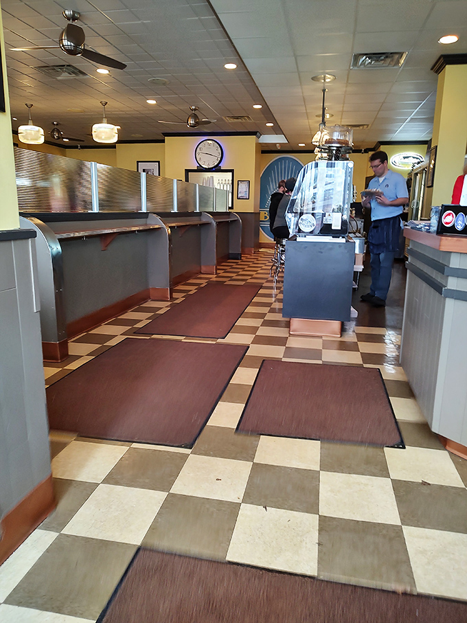 The front line of breakfast service, where coffee is poured and orders are taken with the precision of a well-rehearsed dance