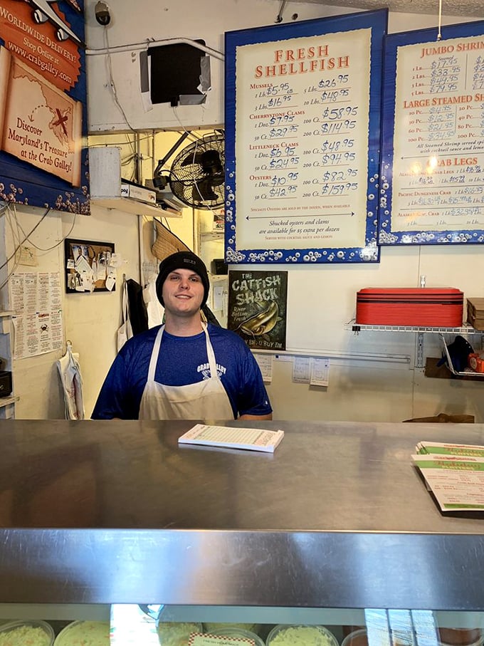 The friendly face behind the counter who knows exactly how many seconds make the difference between good fried shrimp and life-changing fried shrimp.
