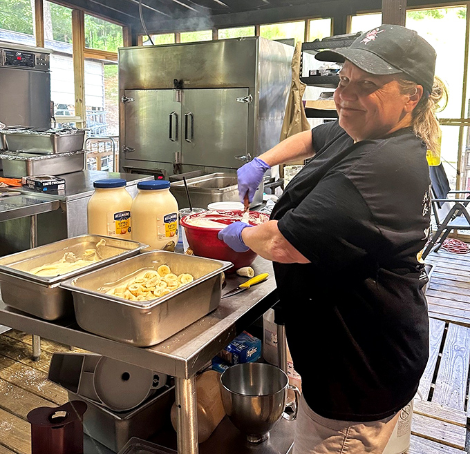 Behind every great barbecue is someone who understands that banana pudding requires the same dedication as the smoked meats themselves.