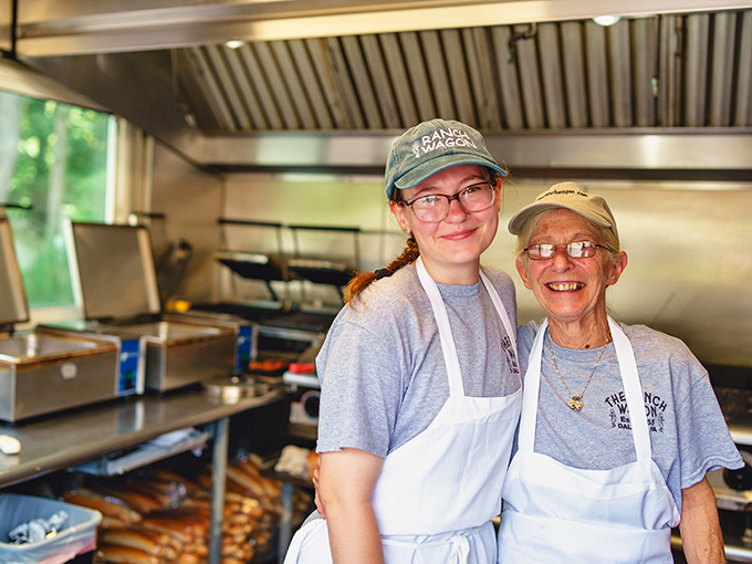 The kitchen crew&mdash;where the magic happens. Generations of hot dog wisdom passed down like family heirlooms, resulting in Pennsylvania's perfect comfort food.
