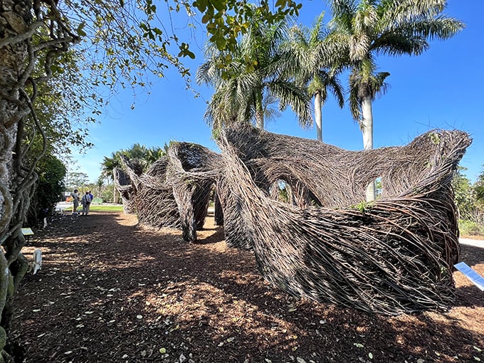 Not your average stick figure! This impressive "Stickwork" sculpture demonstrates how art and nature intertwine to create something greater than the sum of its parts.