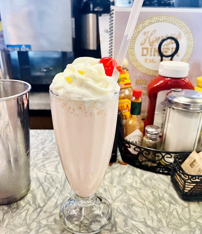A milkshake that transports you straight back to childhood &ndash; topped with whipped cream and nostalgia. Sipping required, smiling inevitable.