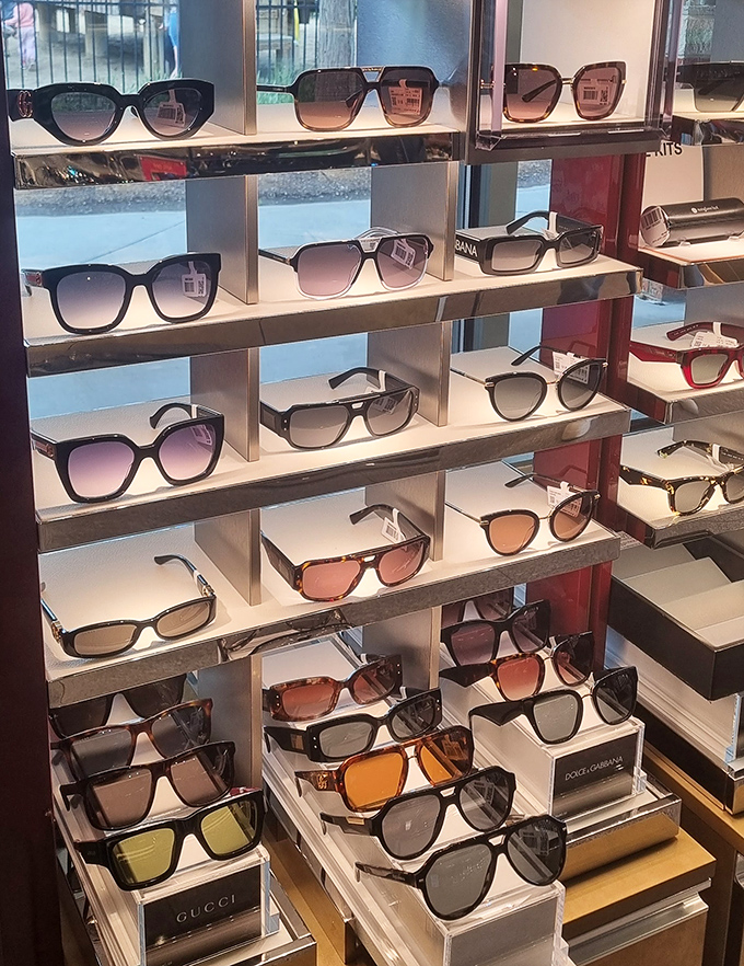 Designer sunglasses that transform ordinary mortals into mysterious celebrities. Gucci for your face at prices that won't make you grimace.