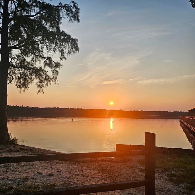Sunsets at Jones Lake aren't just beautiful&mdash;they're therapeutic. As the golden orb kisses the water goodnight, your blood pressure drops a few points in response. 