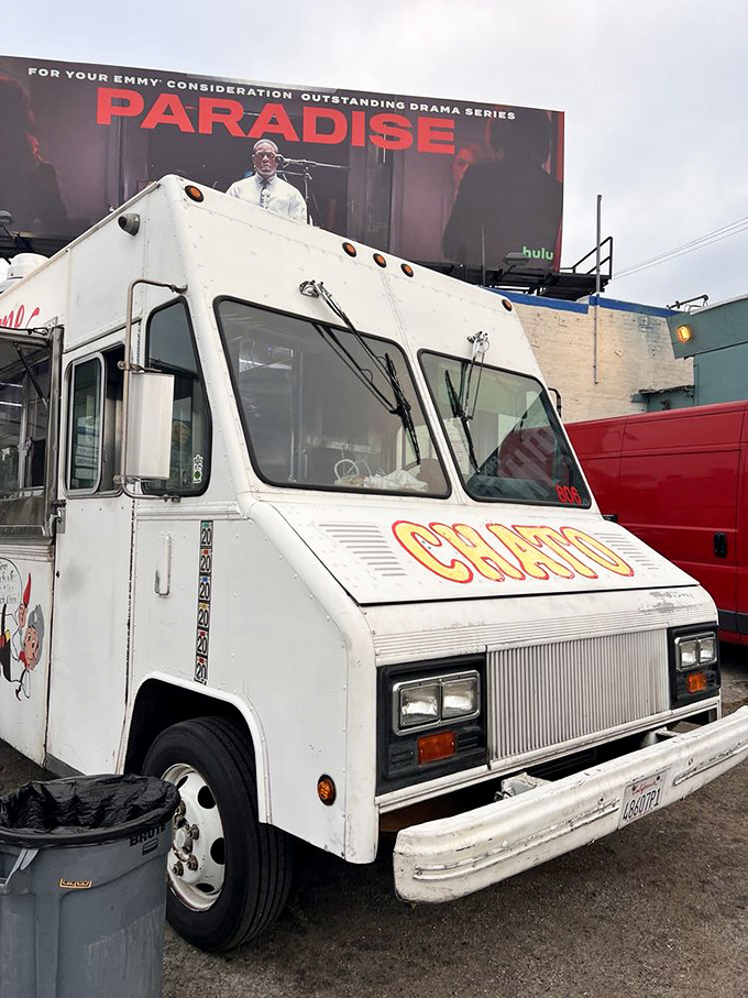 The front view of culinary paradise. This truck has launched more food pilgrimages than any Hollywood tour bus could ever dream of.
