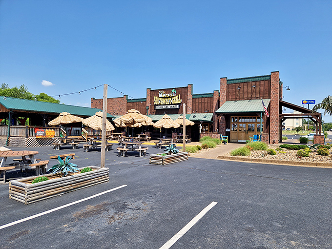 The Oasis isn't mirage-like at all—it's a solid brick promise of southwestern flavors in Kentucky's heartland.