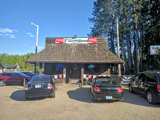 The Thirsty Moose embodies northern Minnesota's cabin aesthetic, where cold beers and warm conversation flow as naturally as the nearby rivers.