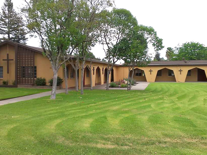 Even in wine country, the spirit needs nourishment. This church's simple architecture speaks to something timeless amid the vines.