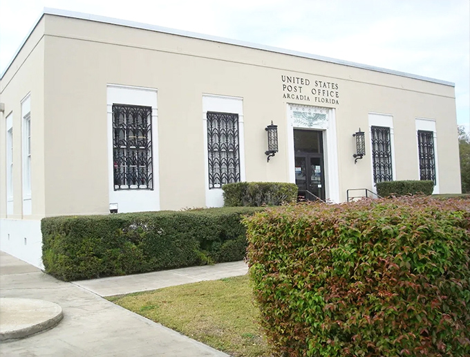 Even the post office has character in Arcadia. Those wrought iron window details would be on an architectural tour in any bigger city.
