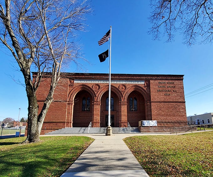 The historic post office building stands as a testament to when architecture had personality and mail arrived without mysterious three-week detours.