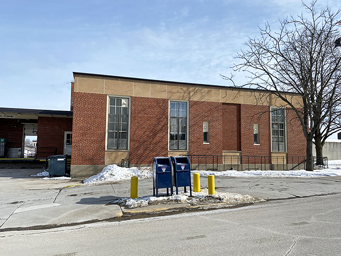 Essential services operate with small-town efficiency and refreshingly reasonable postal rates intact. 