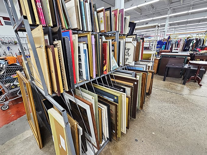 Frame hunters, rejoice! This treasure trove of forgotten artwork might just hold the perfect conversation piece for that empty wall in your dining room.