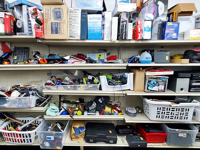 The electronics section &ndash; a time capsule of technological evolution where yesterday's innovations await new purpose.
