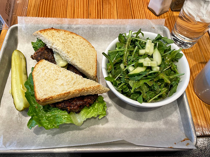 Sometimes simplicity wins&mdash;a perfectly crafted sandwich with fresh greens on the side proves you don't need bells and whistles for satisfaction.