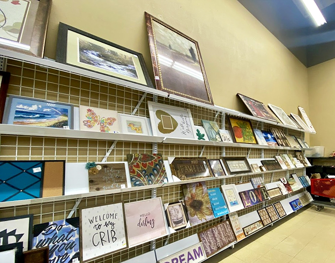 Wall art that ranges from "perfect for a beach cottage" to "what was the previous owner thinking?" Something for every aesthetic.