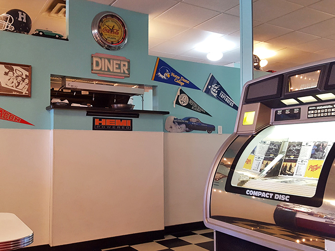 The pass-through window offers a glimpse into the kitchen ballet &ndash; where short-order magic happens amid sizzles and spatula symphonies.